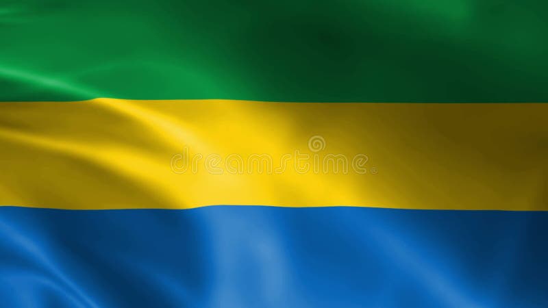 Gabon Flag Fluttering in the Wind. Detailed Fabric Texture Stock ... Gabon Flag Fluttering in the Wind. Detailed Fabric Texture Stock ...