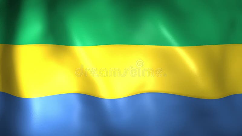 Animation of the Gabonese Flag. 4K. Stock Footage - Video of loop ...