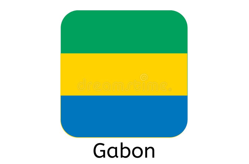 Gabon Flag Icon, Gabon Country Flag Vector Illustration Stock Vector ...