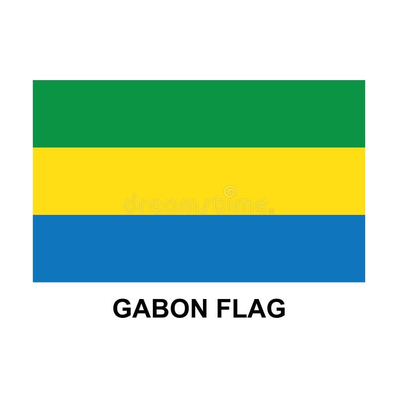 Gabon flag icon stock vector. Illustration of history - 304252501