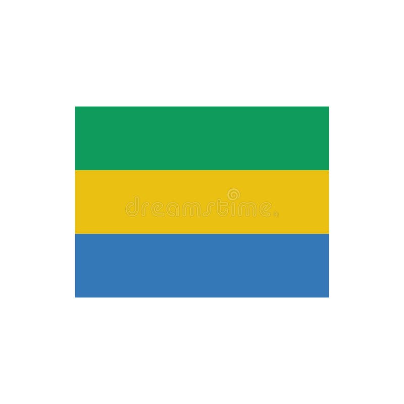 Gabon flag icon vector stock vector. Illustration of background - 309826445
