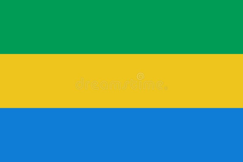 Gabon Flag Pattern Background. Realistic National Flag Design Stock ...