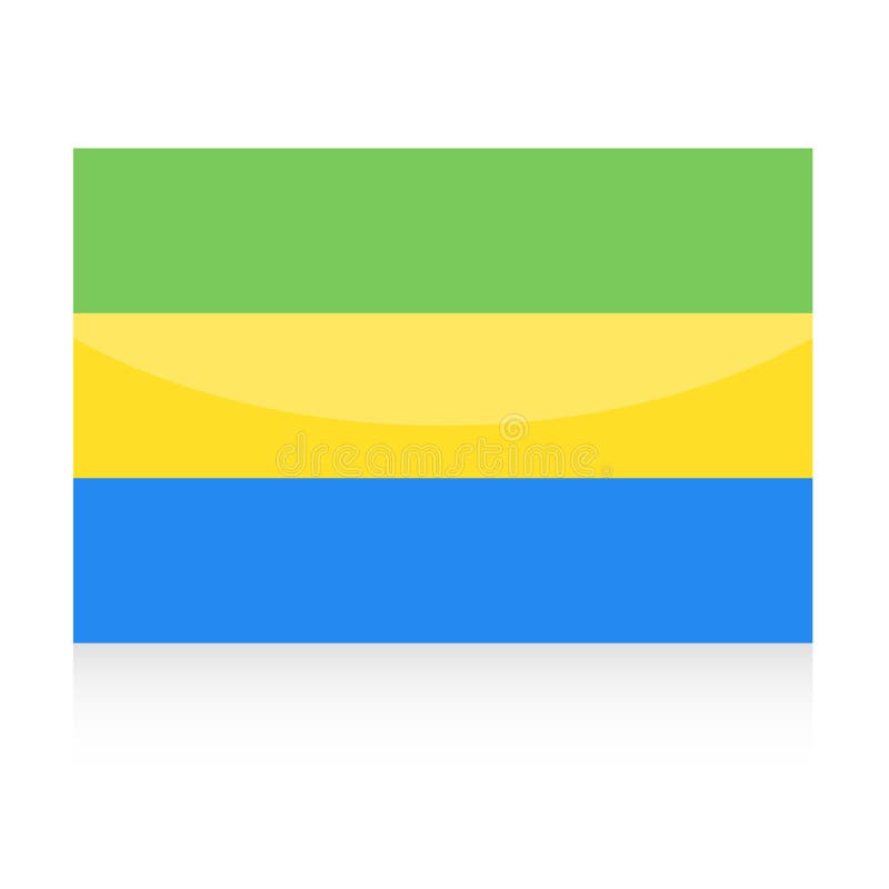 Gabon Flag Vector Icon stock illustration. Illustration of event ...