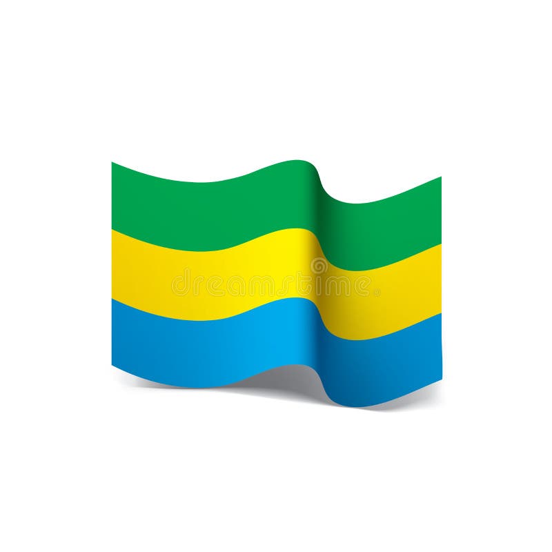 Gabon Flag, Vector Illustration Stock Illustration - Illustration of ...