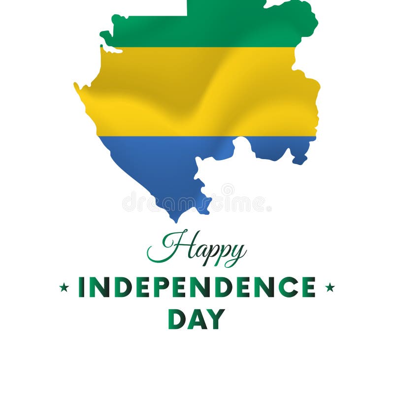 Gabon Independence Day. Gabon Map. Vector Illustration. Stock ...
