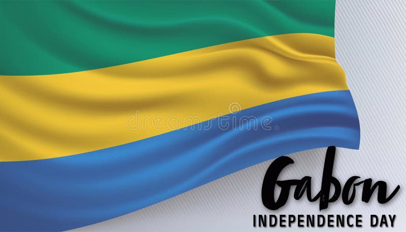 Gabon Independence Day Poster Design with Gabon Flag Stock Illustration - Illustration of ...