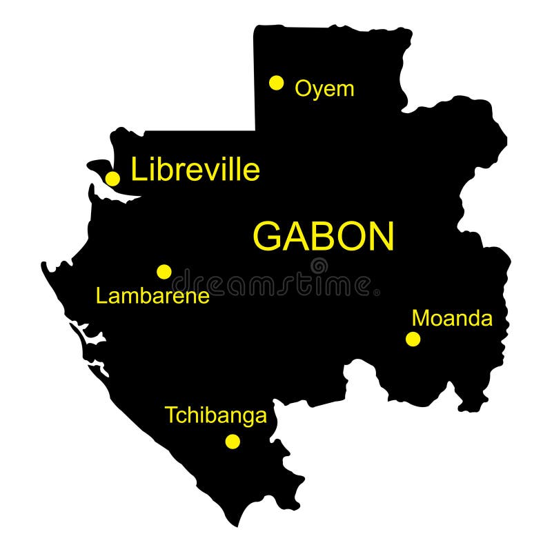 Gabon map icon stock vector. Illustration of travel - 303915097
