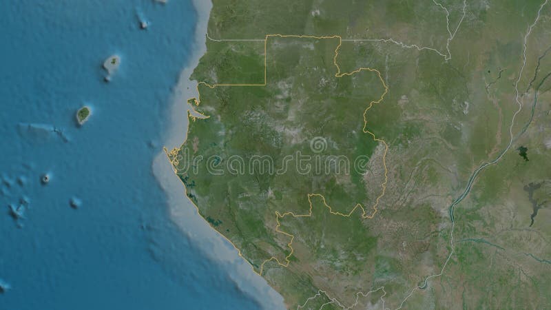Gabon - Overview. Satellite Stock Illustration - Illustration of region ...