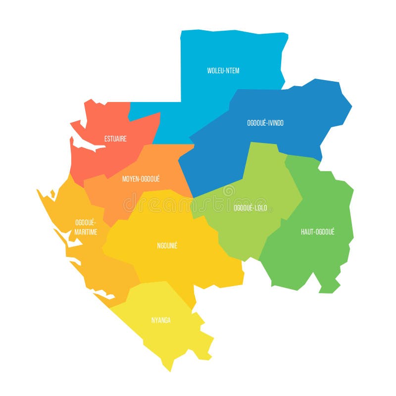 Gabon Political Map of Administrative Divisions Stock Vector ... Gabon Political Map of Administrative Divisions Stock Vector ...