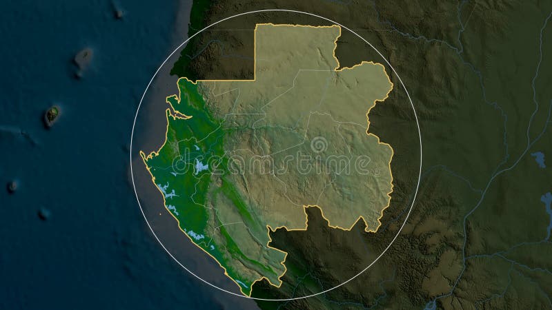 Gabon - circled. Physical stock illustration. Illustration of ...