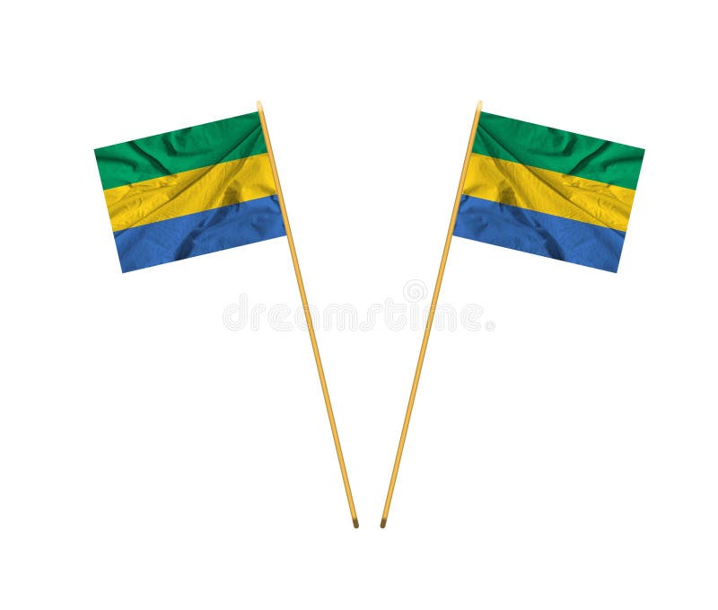 Gabonese Flag Closeup stock illustration. Illustration of national ...
