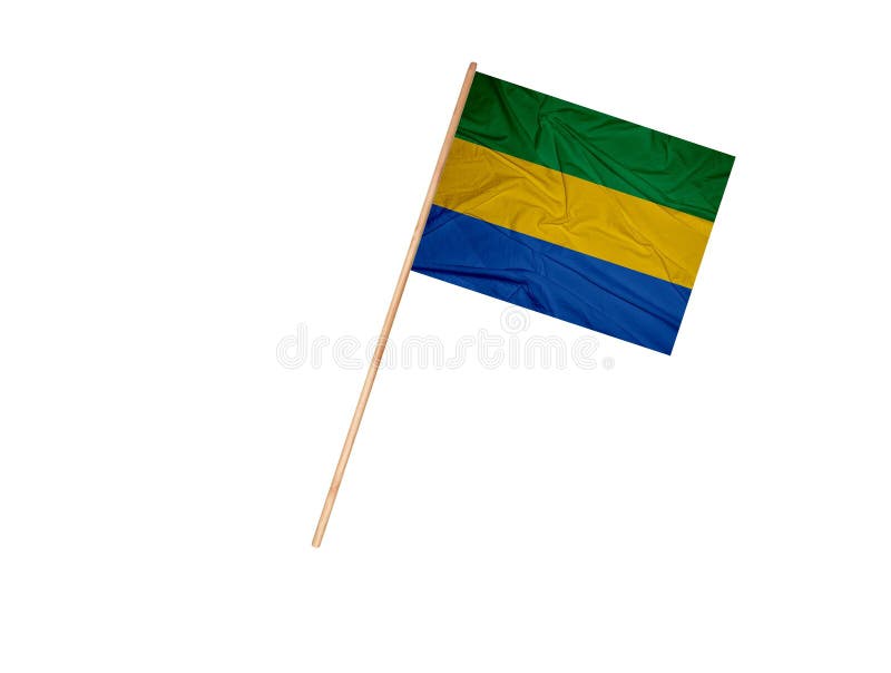 Gabonese Flag Closeup stock illustration. Illustration of material ...