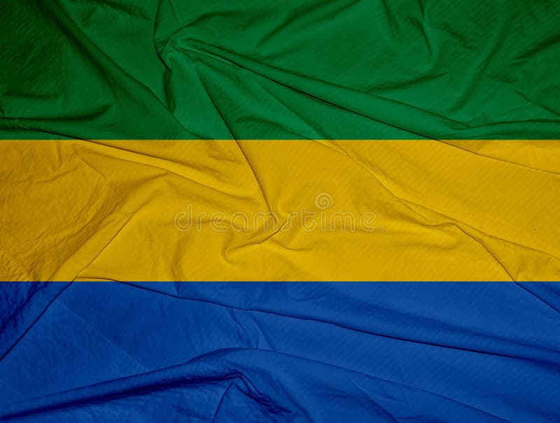 Gabonese Flag Closeup stock illustration. Illustration of africa ...
