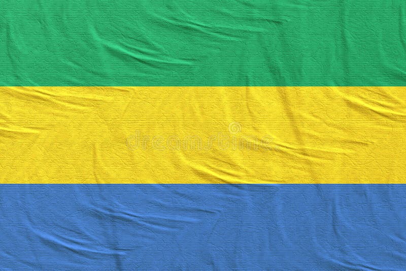 Gabonese Republic Flag Waving Stock Illustration - Illustration of ...