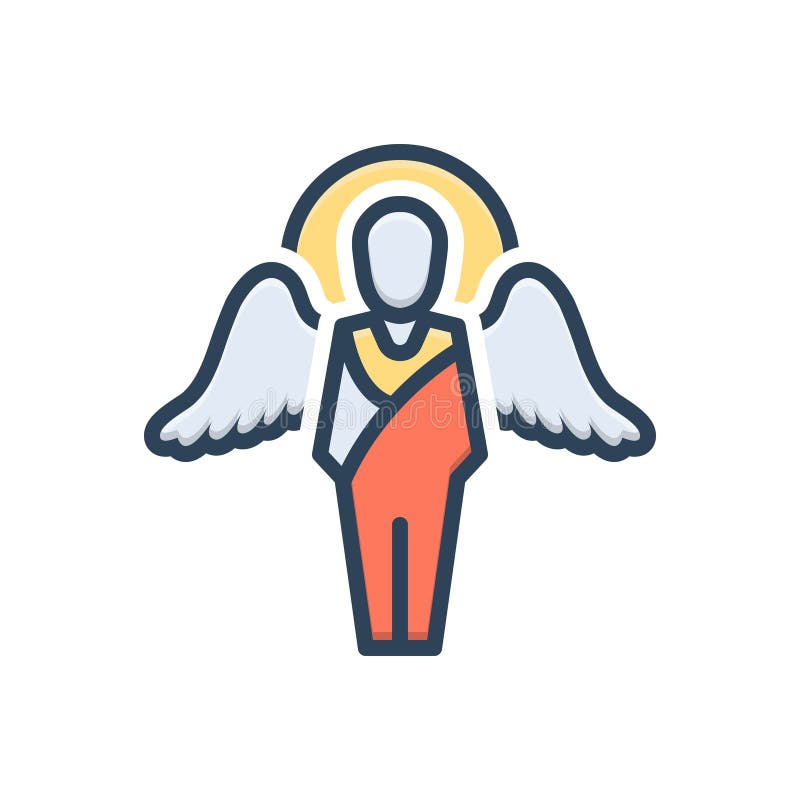 Color Illustration Icon for Gabriel, Angel and Archangel Stock ...