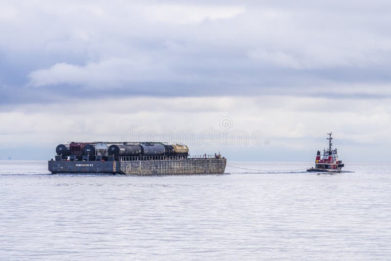 Tug Towing Barge Loaded with Rail Cars Editorial Stock Photo - Image of ... Tug Towing Barge Loaded with Rail Cars Editorial Stock Photo - Image of ...