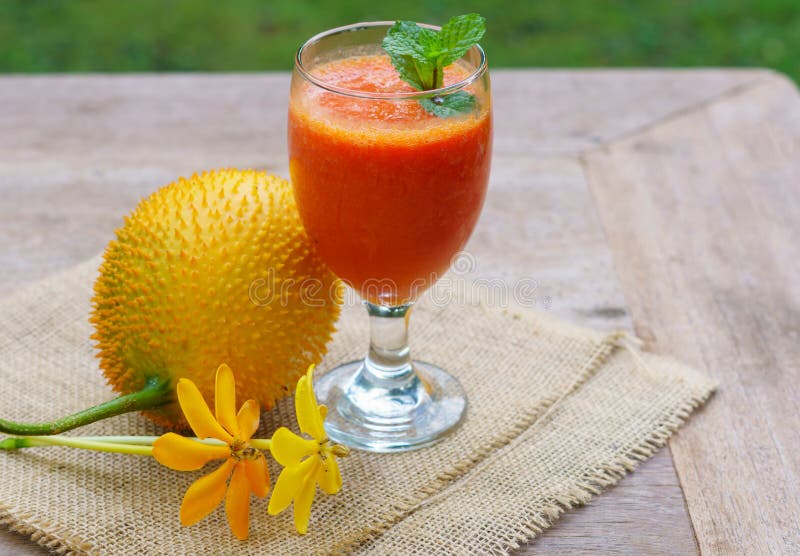 Gac Fruit juice stock photo. Image of cosmetics, green - 79915304