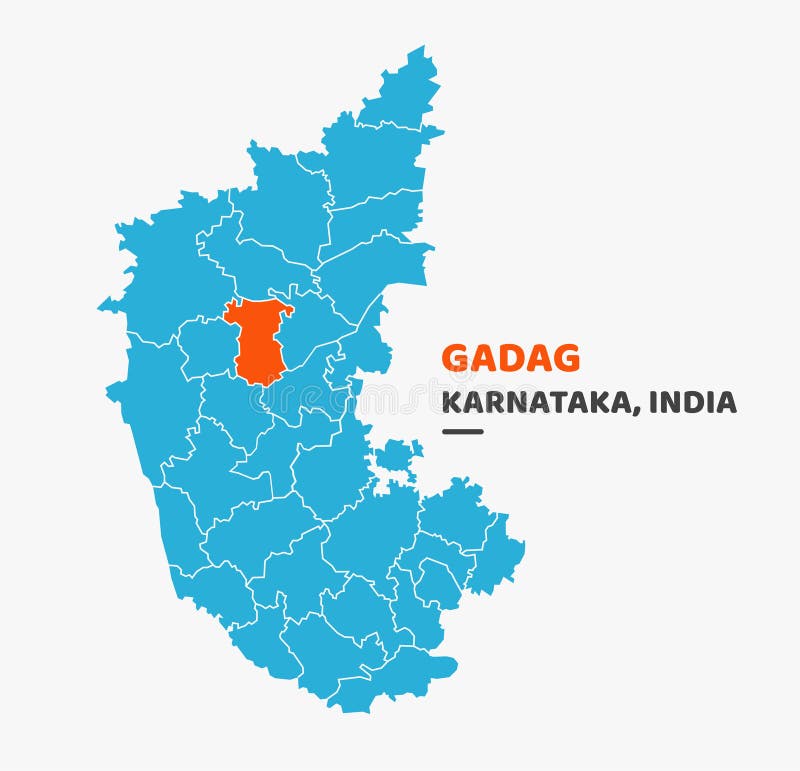 Gadag District Highlighted Stock Illustrations – 4 Gadag District ...
