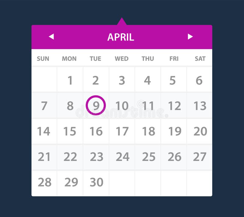 Gadget De Calendrier Interface D'ui Illustration de Vecteur ...