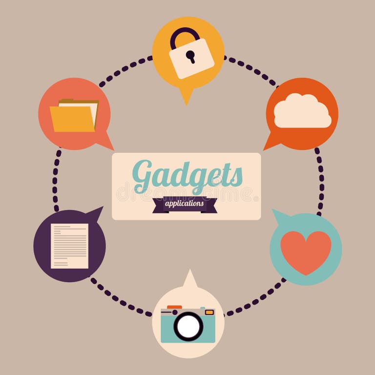 Gadget design stock vector. Illustration of social, camera - 39672737