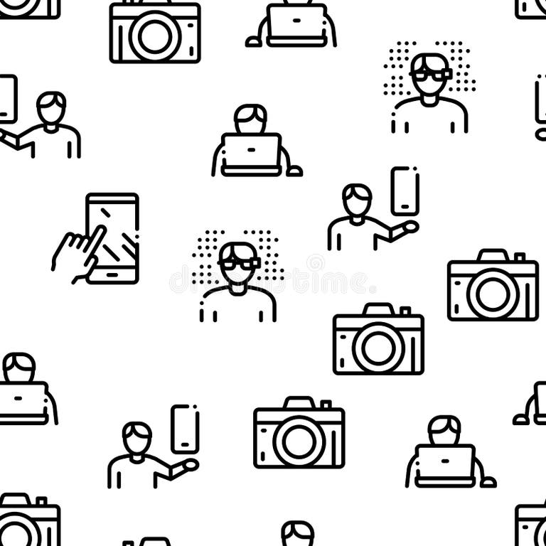 Gadget and Device Seamless Pattern Vector Stock Vector - Illustration ...