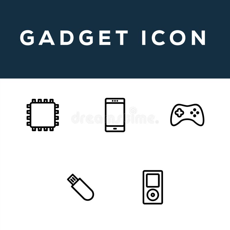 Gadget icon pack stock illustration. Illustration of network - 167642271