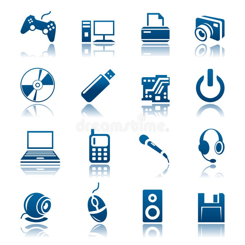 Gadget icon set stock vector. Illustration of camera - 14166198