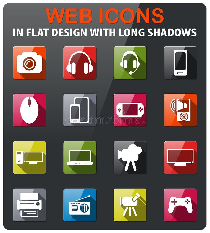 Gadget icon set stock illustration. Illustration of gadget - 88436937