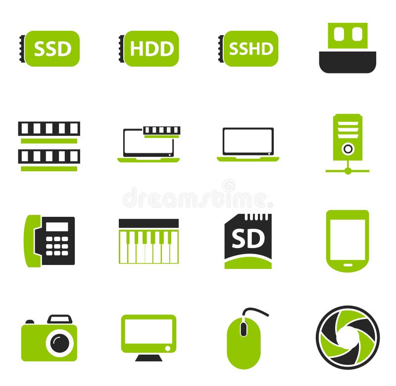Gadget icon set stock illustration. Illustration of symbol - 88971439