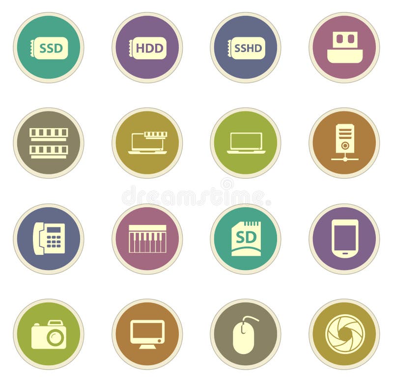 Gadget icon set stock vector. Illustration of monitor - 66065534