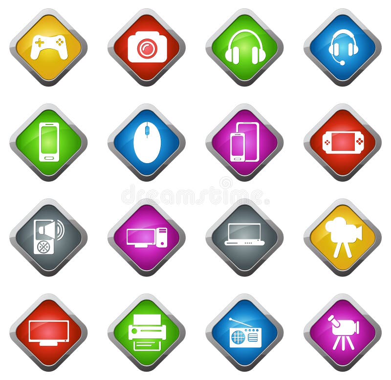Gadget icon set stock vector. Illustration of wireless - 66080140