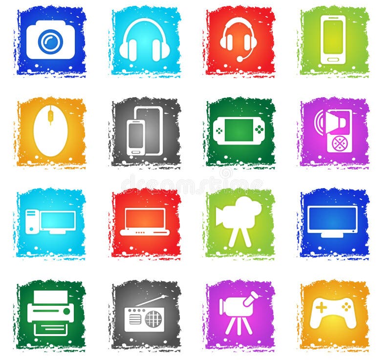 Gadget icon set stock vector. Illustration of radio, icon - 88186387