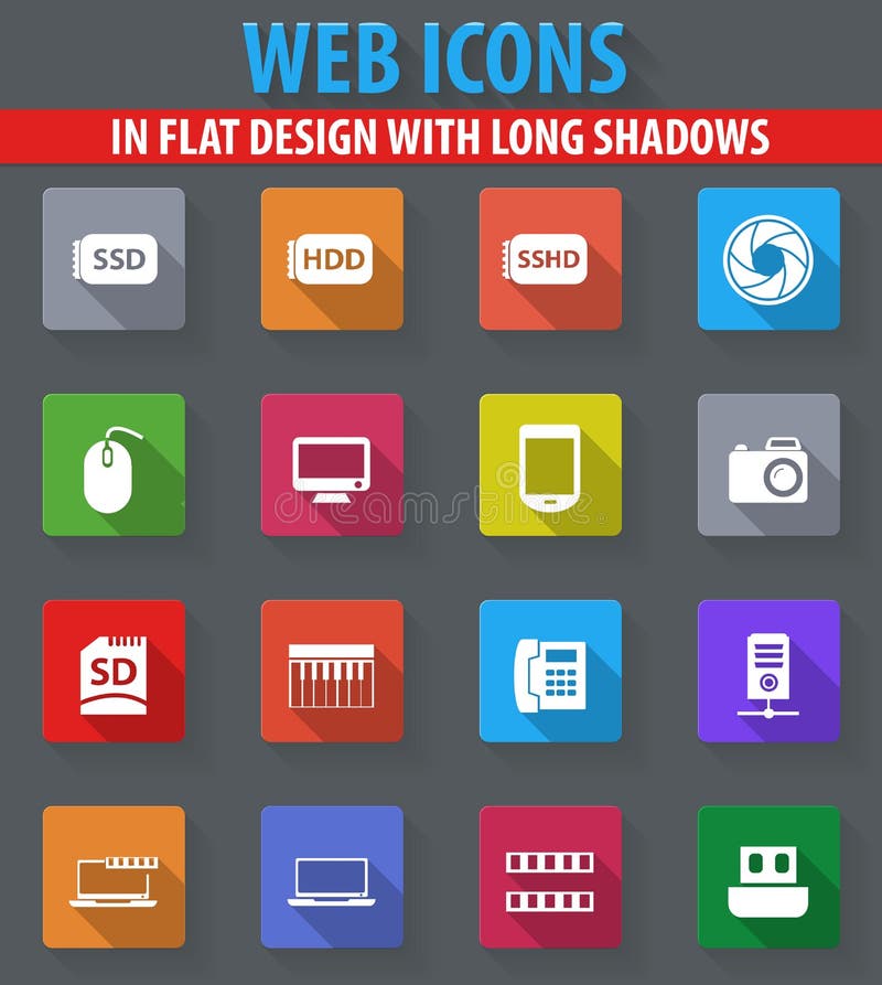 Gadget icons set stock vector. Illustration of technology - 89073104