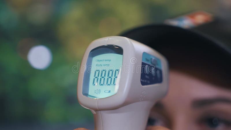 Gadget for Measurement of Human Temperature Stock Video - Video of ...