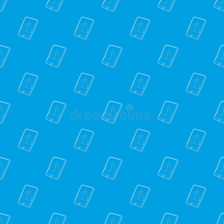 Gadget Primary Attention Pattern Vector Seamless Blue Stock Vector ...