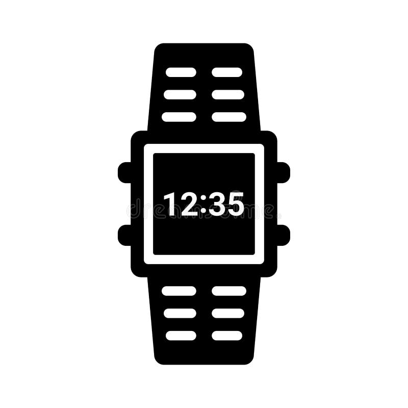 Gadget, Smart, Watch Icon. Black Vector Graphics Stock Vector ...