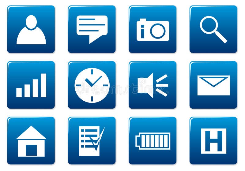Gadget square icons set. stock vector. Illustration of icon - 6223113