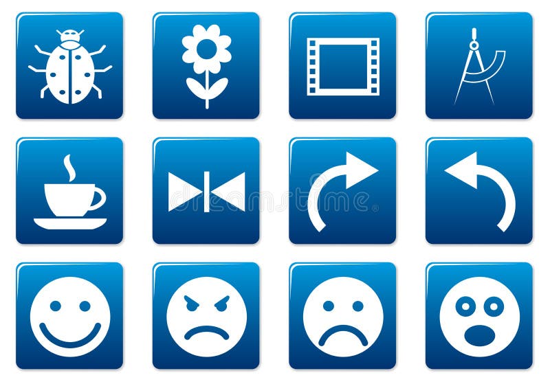 Gadget square icons set. stock vector. Illustration of capture - 6238848
