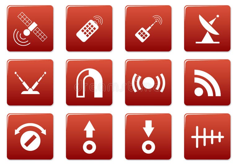 Gadget square icons set. stock vector. Illustration of translate - 6547223