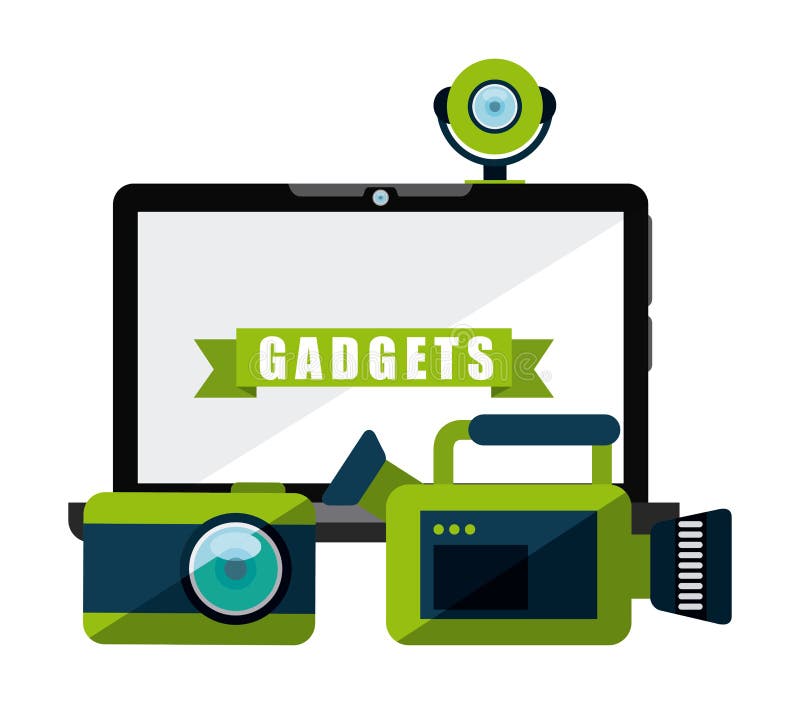 Gadget tech stock vector. Illustration of laptop, mobile - 60607070