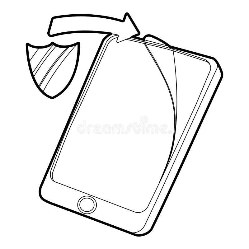 Tempered Glass Screen Protection Icon Stock Illustrations – 186 ...