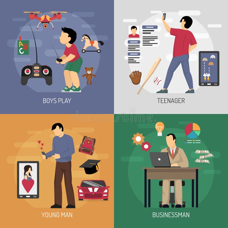 Digital Gadget Evolution Isometric Icons Stock Vector - Illustration of ...