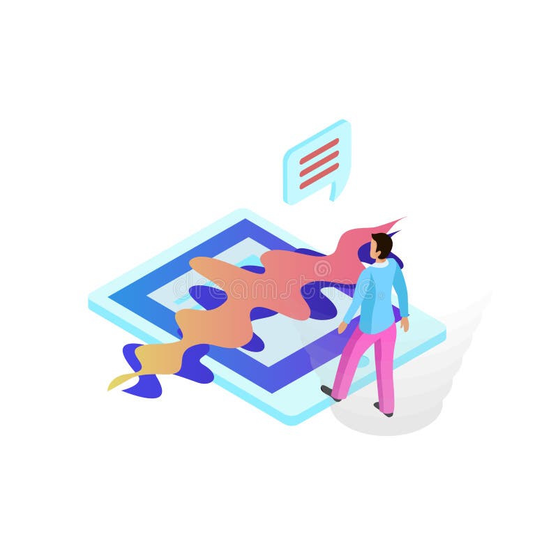 Gadget Voice Control Composition Stock Illustration - Illustration of ...