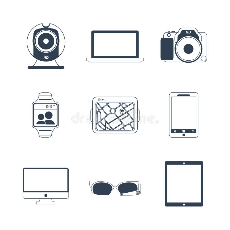 Gadgets and Devices Designs Stock Vector - Illustration of modern ...