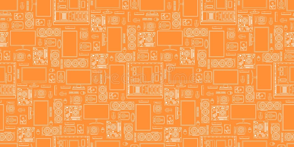Gadgets and Devices Pattern Collection Stock Illustration ...