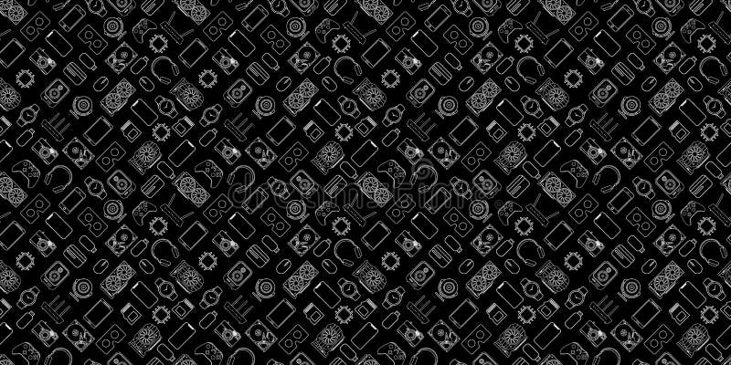 Gadgets and Devices Pattern Collection Stock Illustration ...