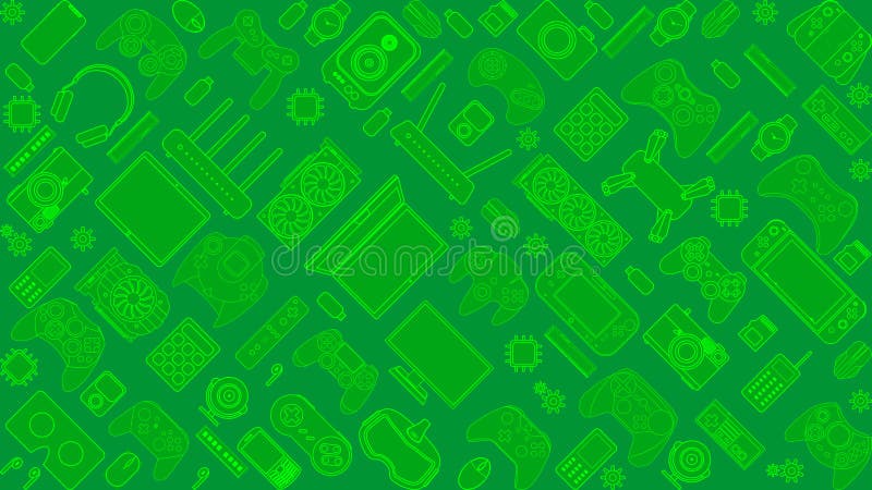 Gadgets and Devices Pattern Collection Stock Illustration ...