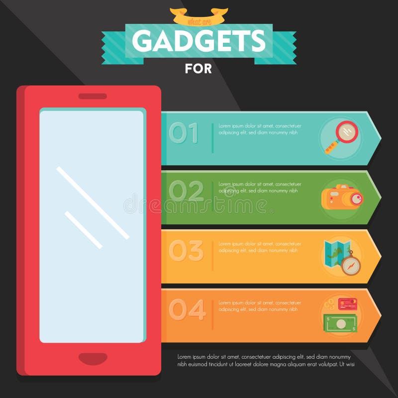 Gadgets Infographic. Vector Illustration Decorative Design Stock Vector ...