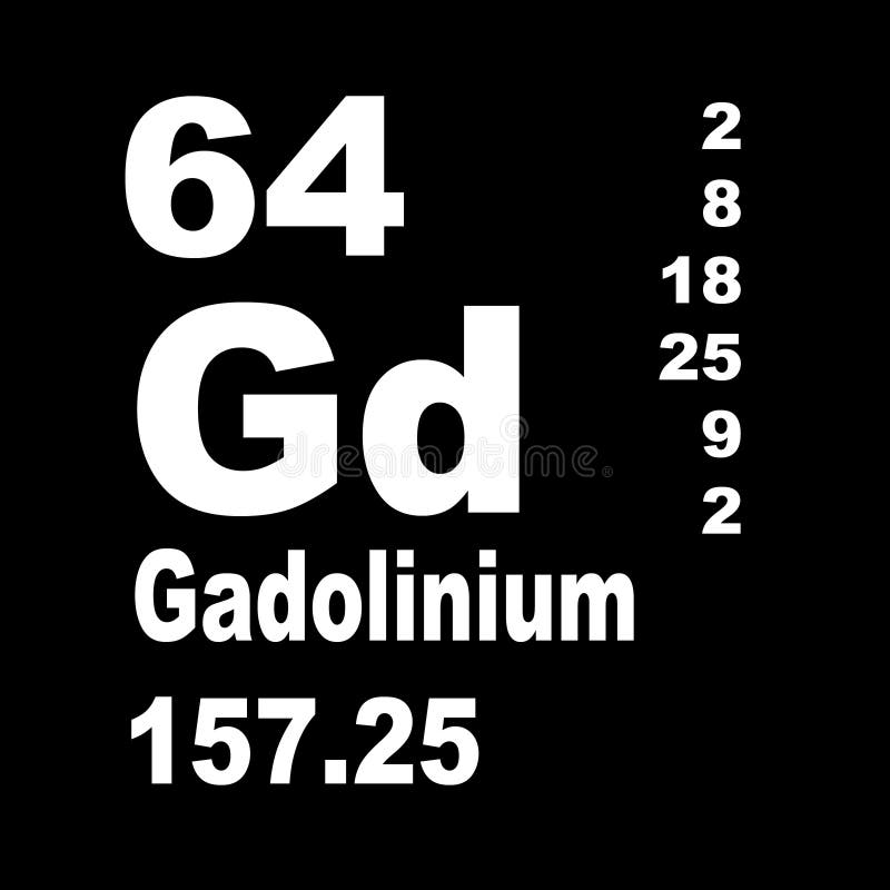 Gadolinium Periodic Table of Elements Stock Illustration - Illustration ...
