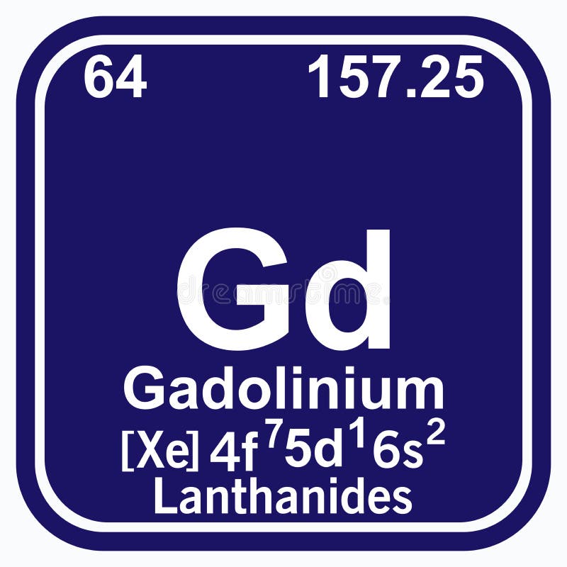 Gadolinium Periodic Table of Elements Stock Illustration - Illustration ...
